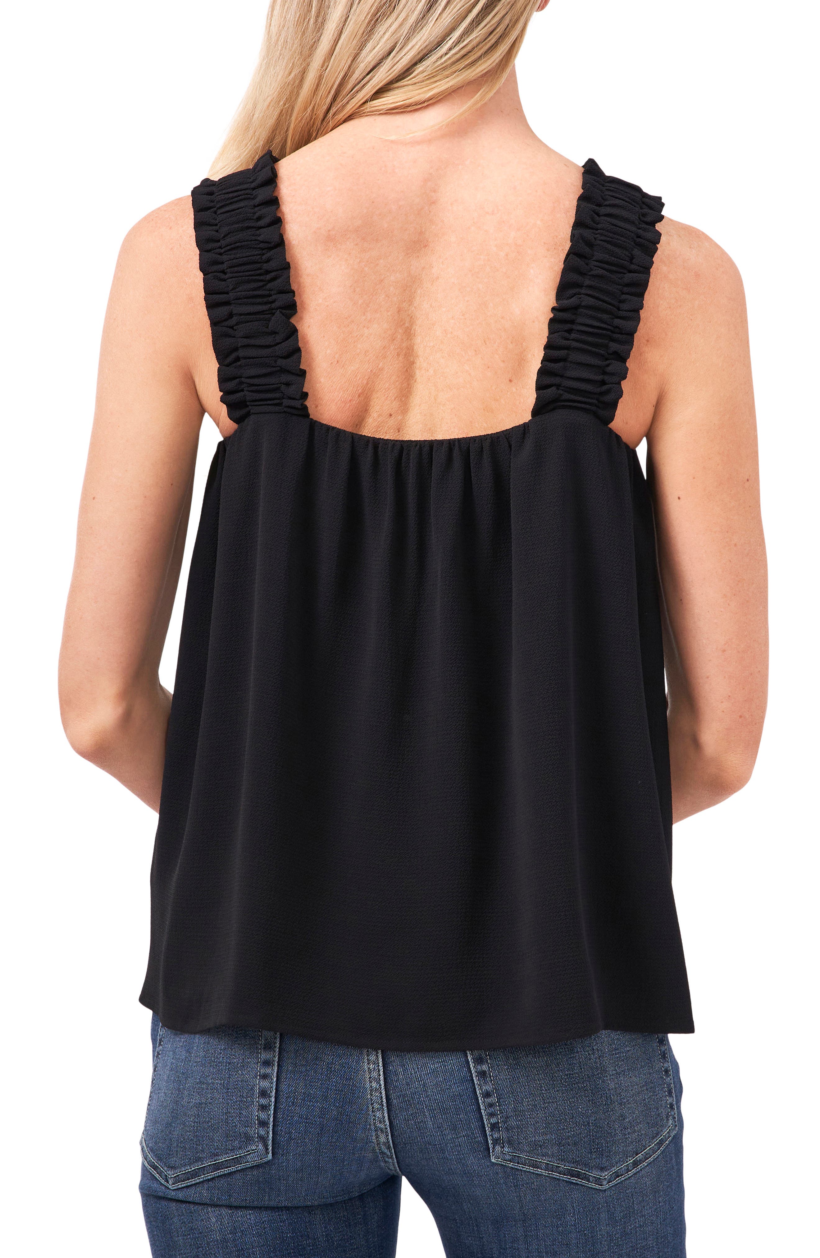 CeCe Ruffle Sleeveless Swing Top | Nordstromrack