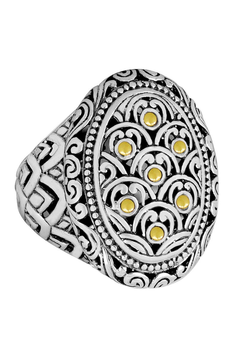 DEVATA 18K Gold Accent Sterling Silver Dragon Skin Ring | Nordstromrack