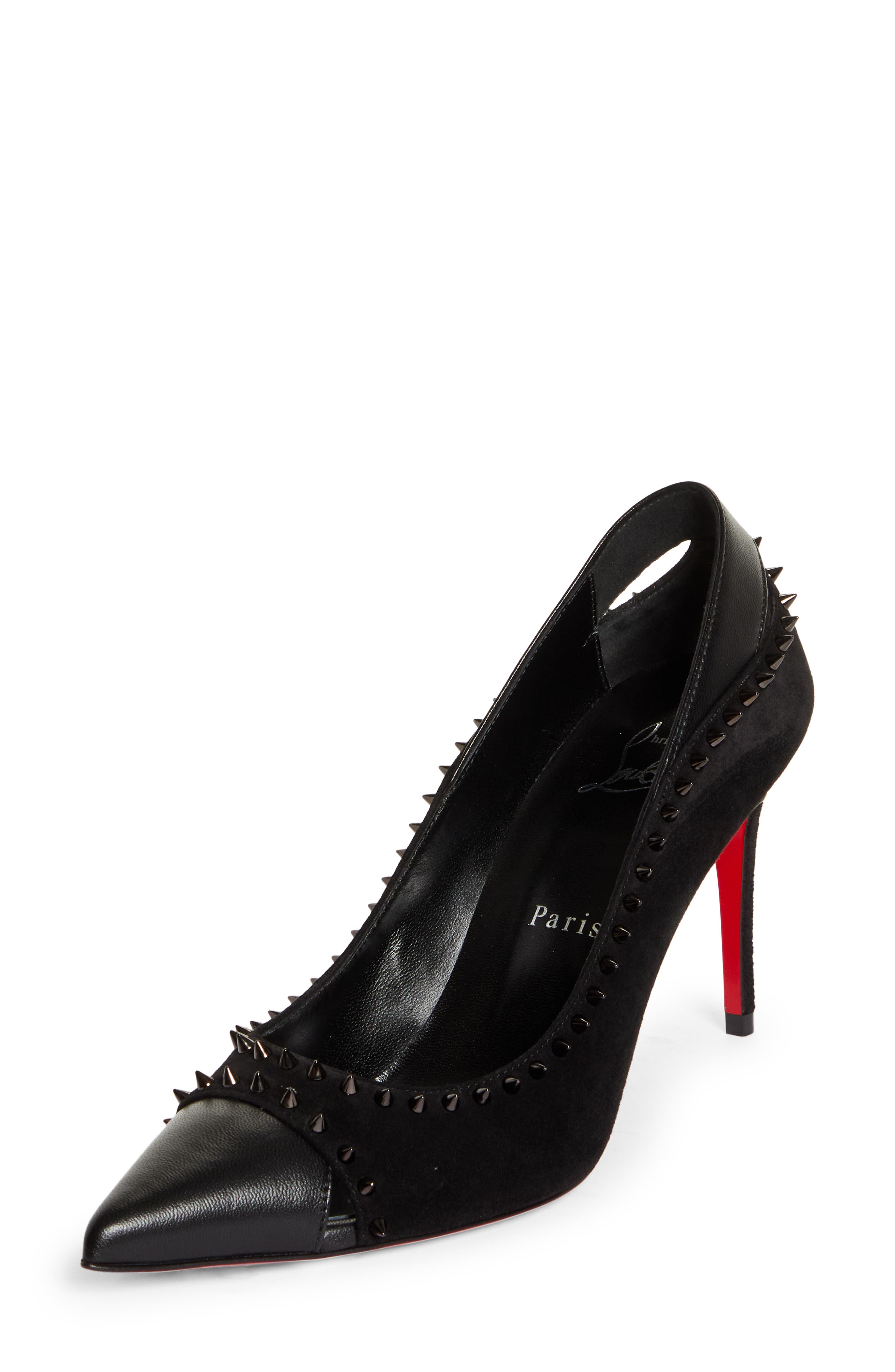 Christian Louboutin Duvette Spikes Pointed Toe Pump (Women) | Nordstromrack
