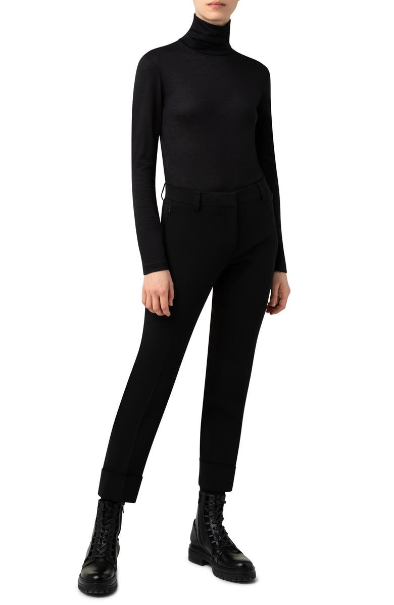 Akris Embroidered Trapezoid Mock Neck Mesh Top | Nordstromrack