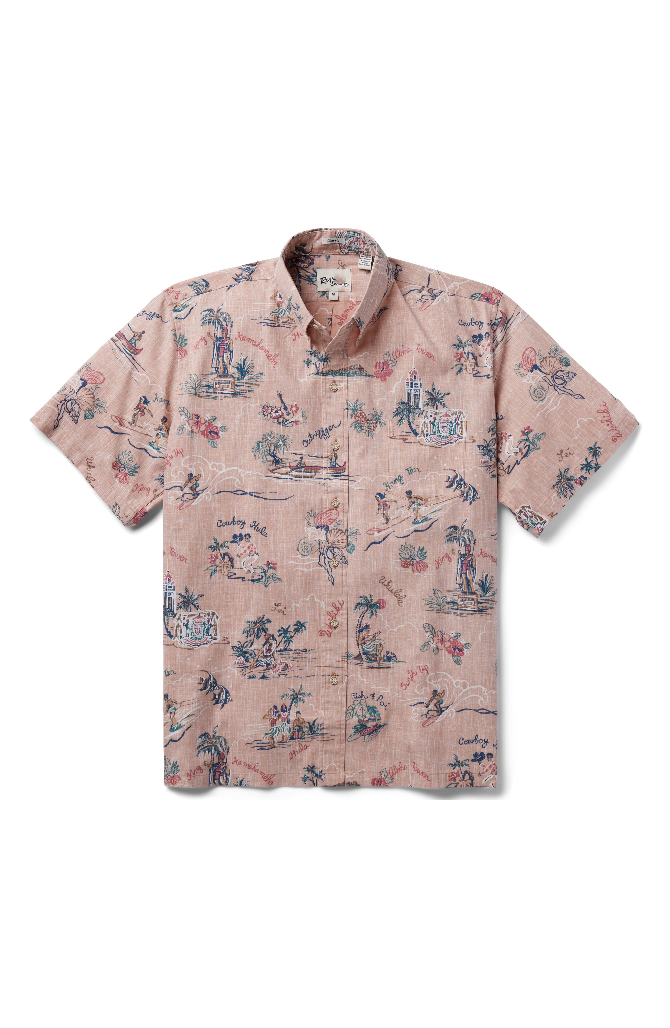 Reyn Spooner Classic Fit Hawaii 1959 Short Sleeve Button-Down Shirt ...