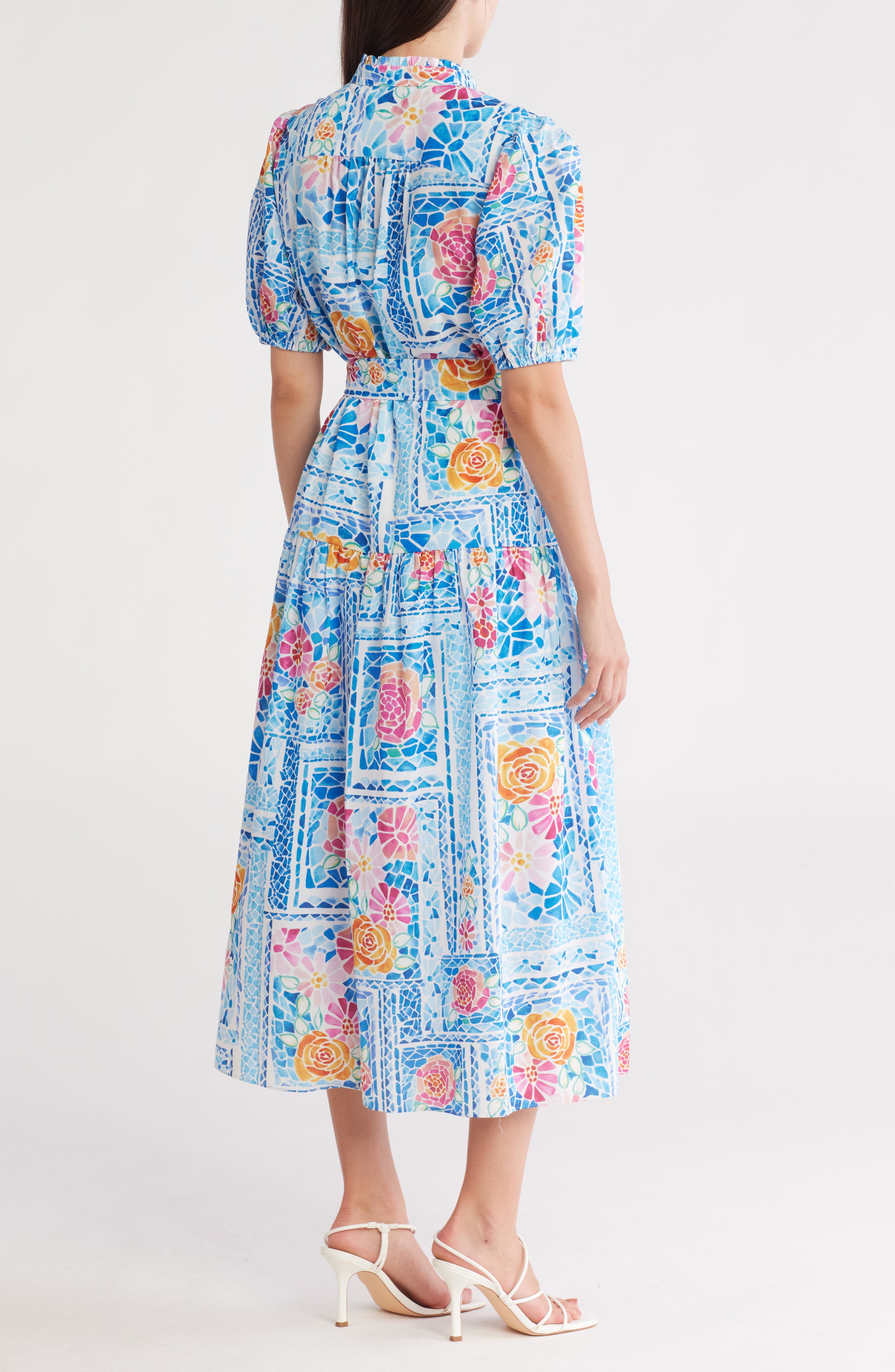 Donna Ricco Floral Puff Sleeve Tiered Maxi Dress | Nordstromrack