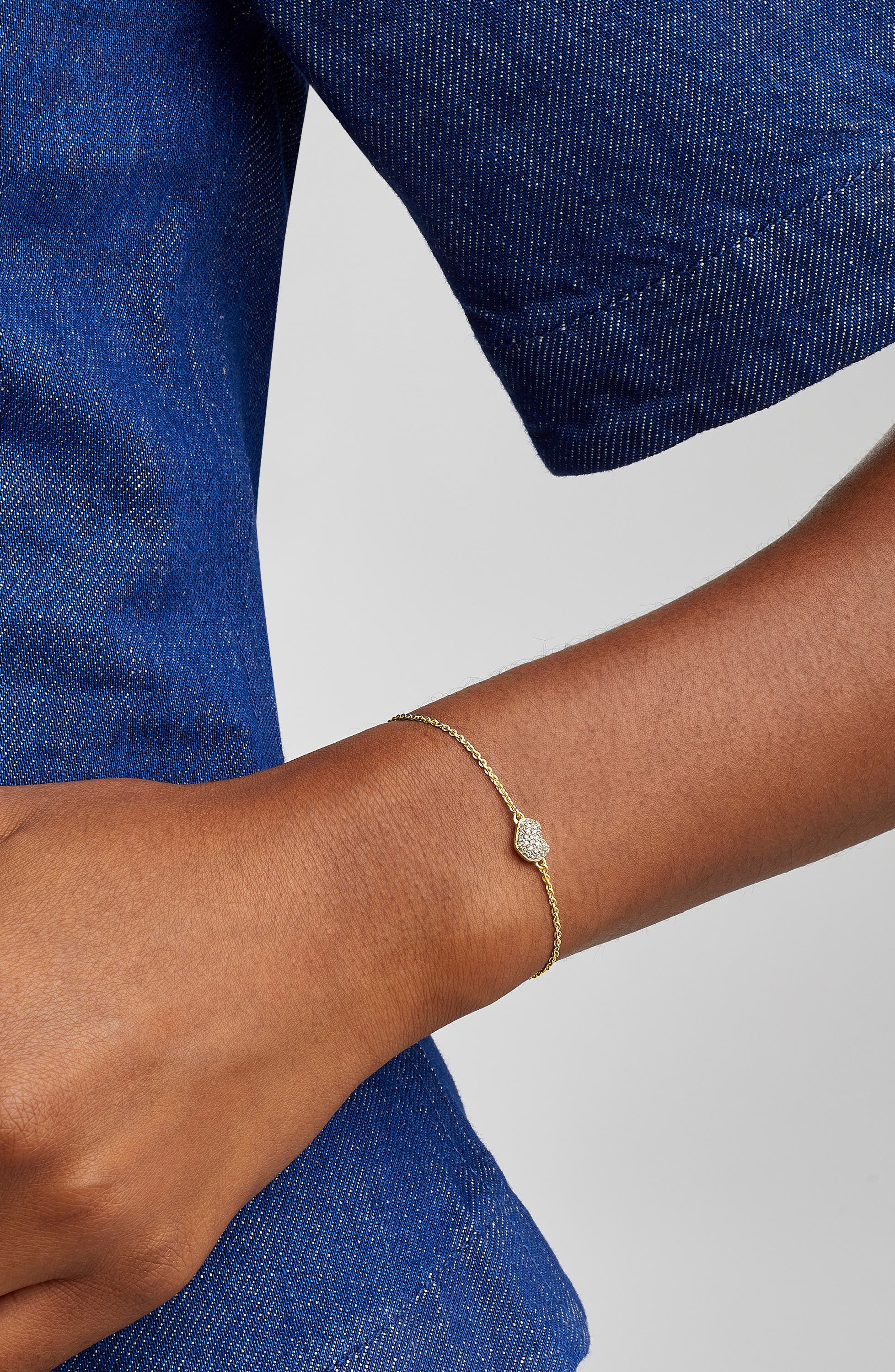 Monica Vinader Nura Mini Heart Diamond Bracelet | Nordstromrack