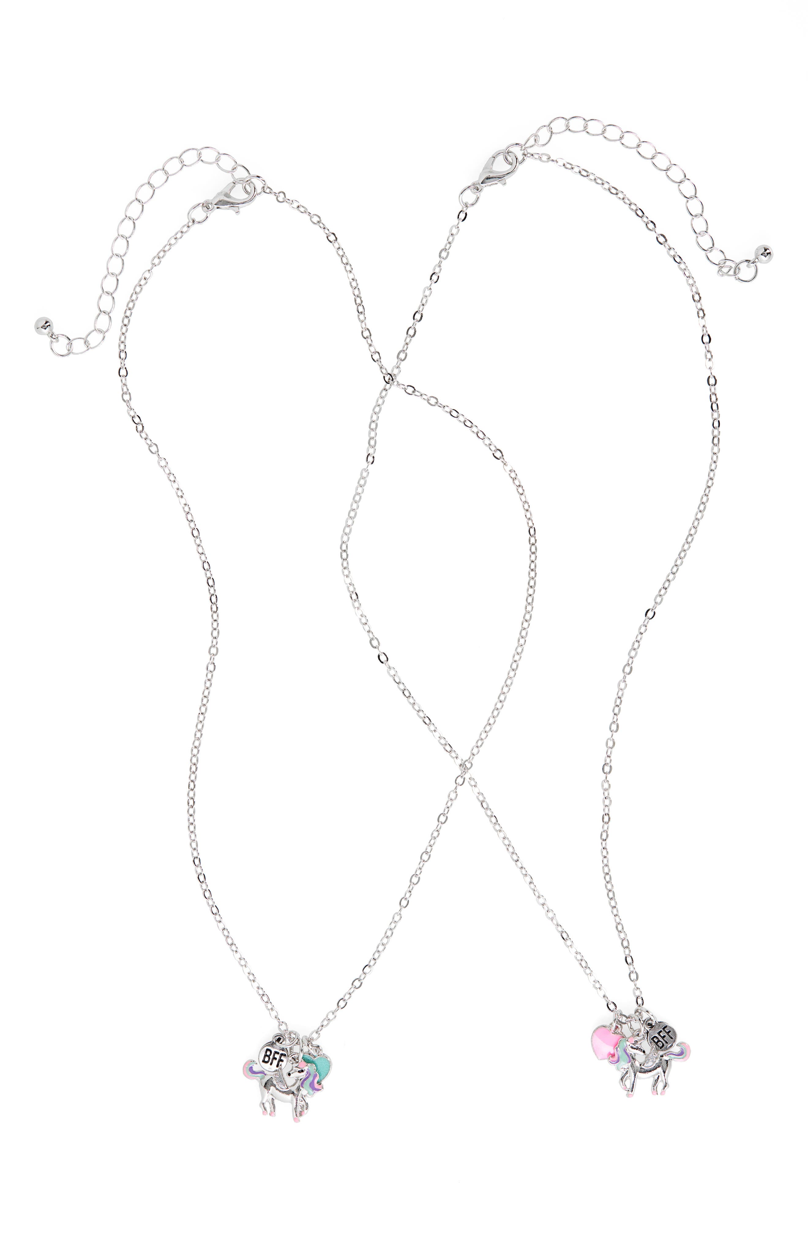 Ruby & Ry Kids' BFF Unicorn Set of 2 Friendship Necklaces | Nordstromrack