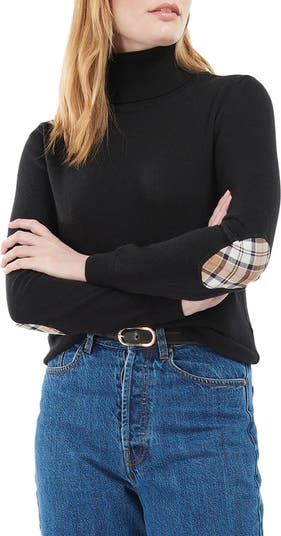 Barbour Pendle Elbow Patch Turtleneck Sweater | Nordstrom