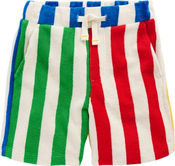 Mini Boden Kids' Stripe Terry Cloth Shorts | Nordstrom