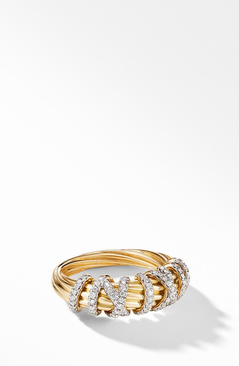 David Yurman Helena Small 18K Yellow Gold Ring with Diamonds | Nordstrom