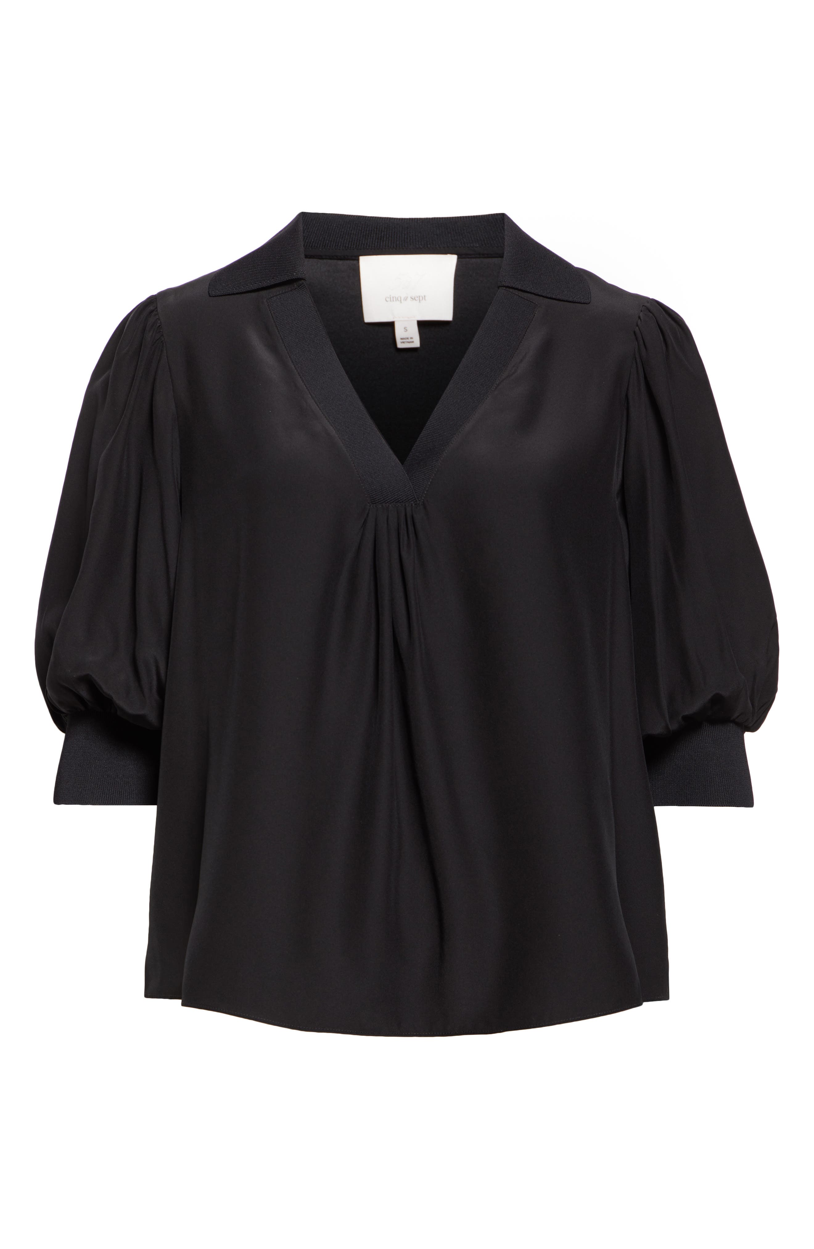 Cinq à Sept Weldon Collar Silk Top | Nordstrom