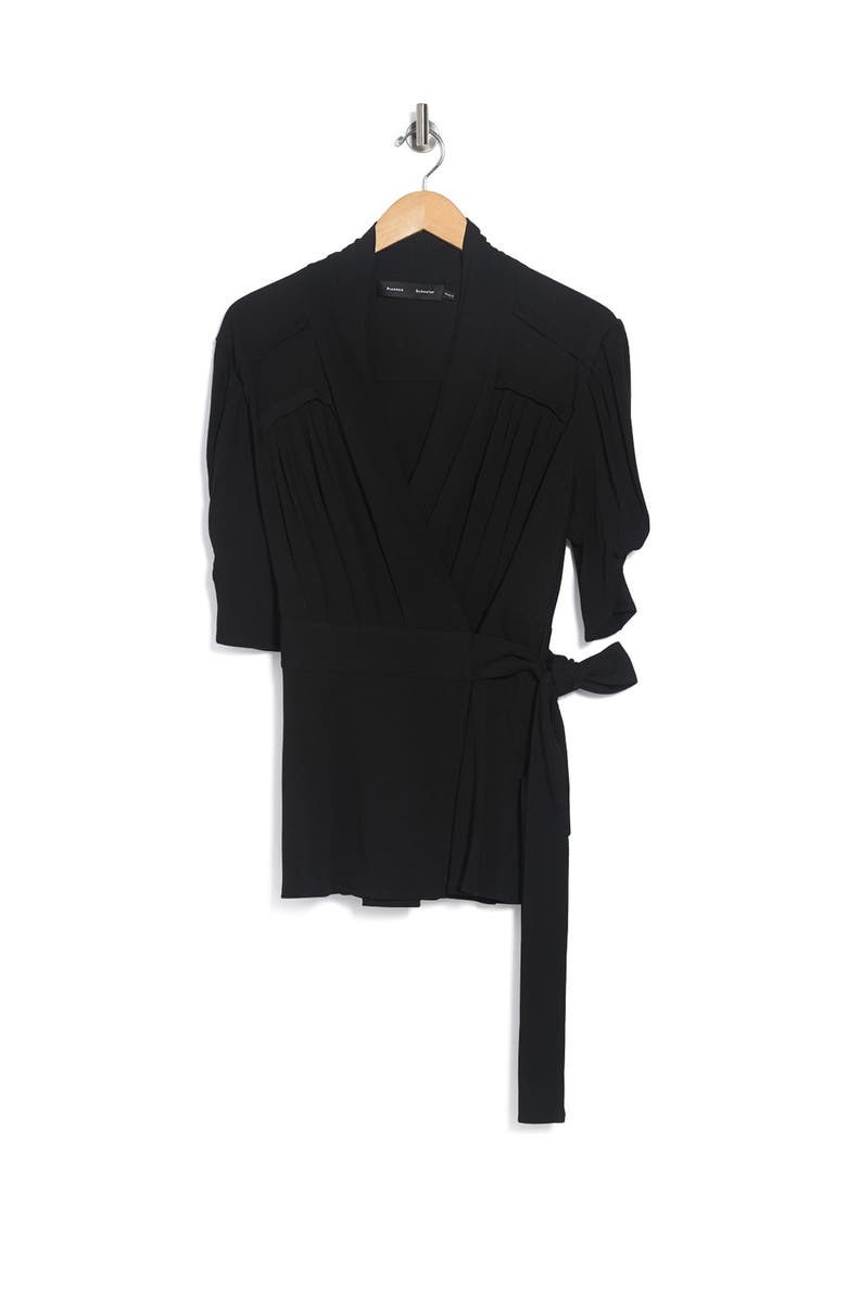 Proenza Schouler Matte Jersey Pleated Wrap Mini Dress | Nordstromrack