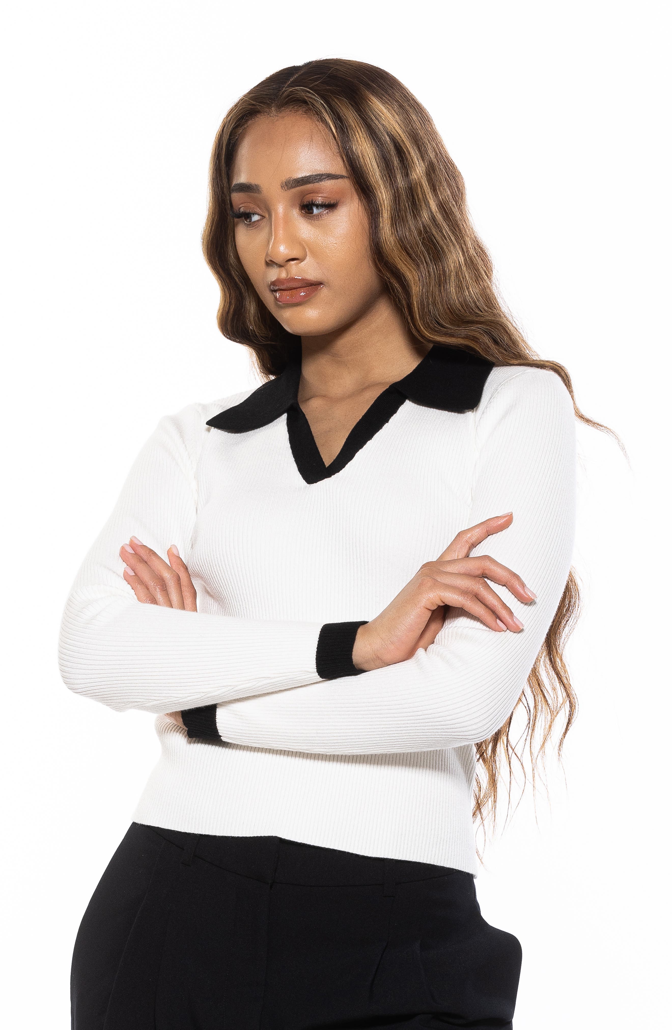 Alexia Admor Collar Knit Top | Nordstromrack