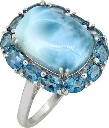 NITYA Sterling Silver Larimar London Blue Topaz Ring | Nordstromrack