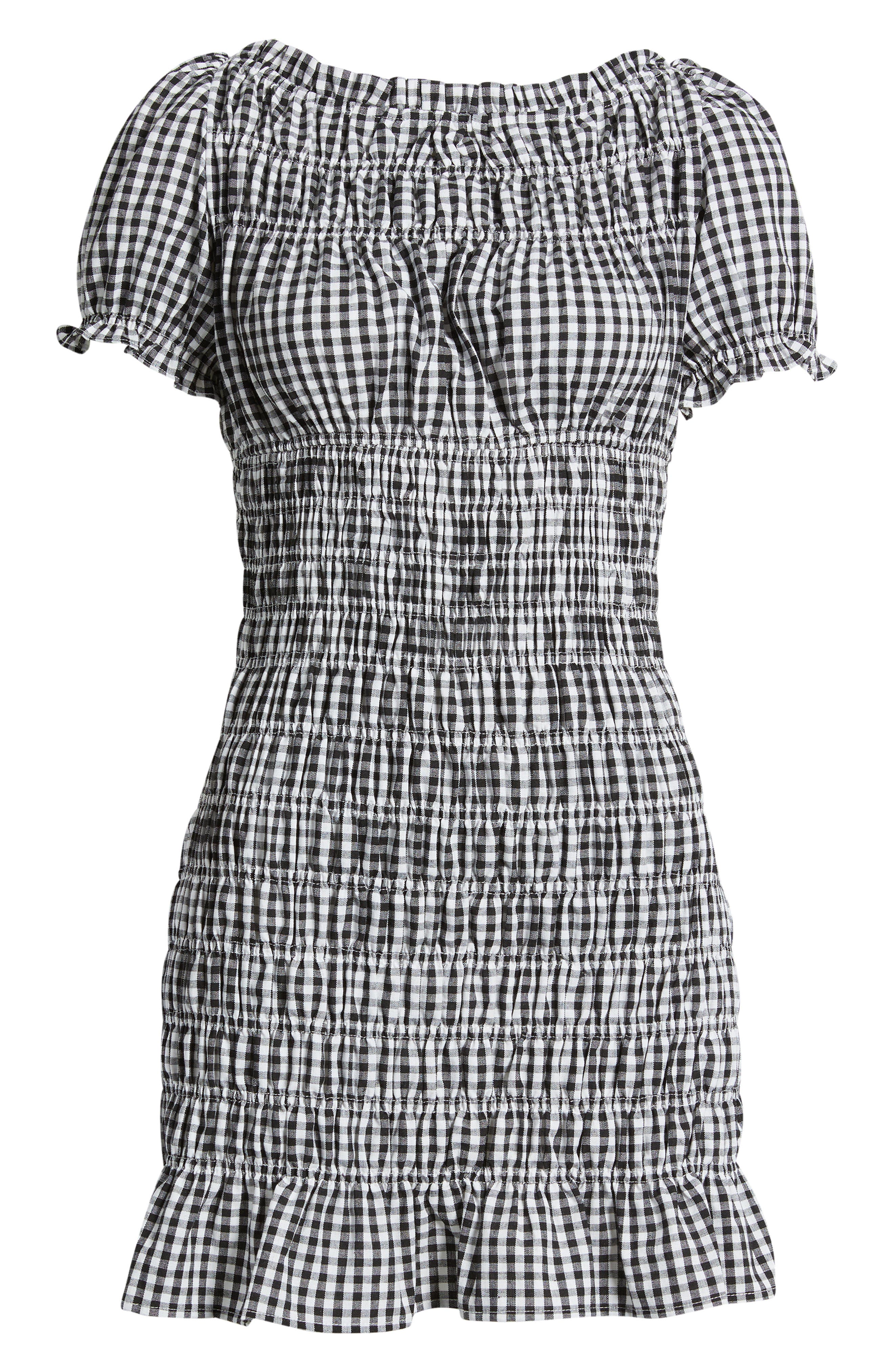 Lulus Darby Cap Sleeve Gingham Minidress | Nordstrom
