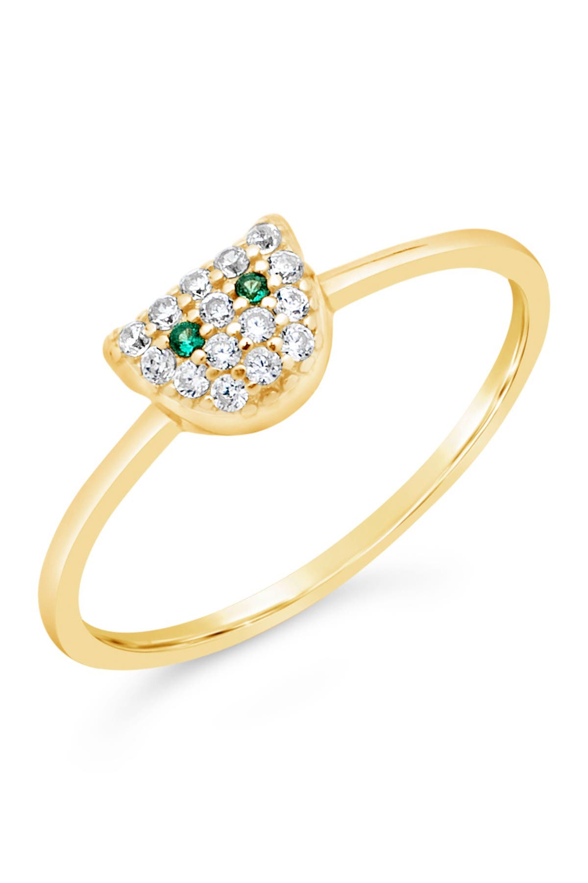 Sterling Forever 14K Gold Sterling Silver CZ Jaguar Ring | Nordstromrack