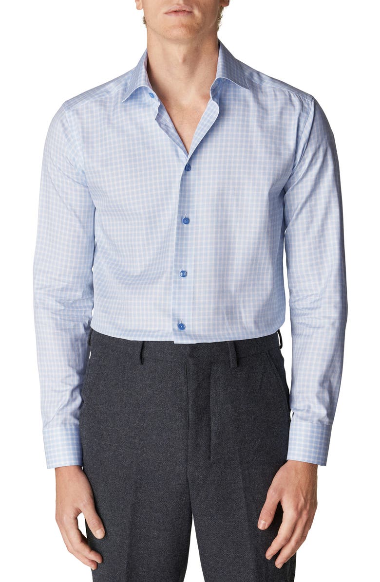 Eton Contemporary Fit Check Cotton Dress Shirt | Nordstromrack
