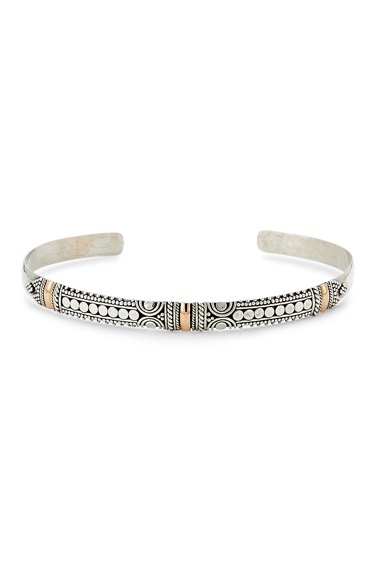 SAMUEL B. Sterling Silver & 18K Gold Bali Design Bangle | Nordstromrack