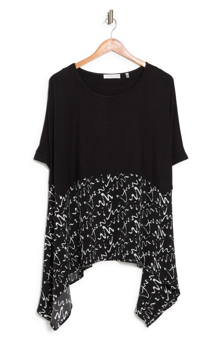 PATRIZIA LUCA Oversize Mixed Media Tunic | Nordstromrack