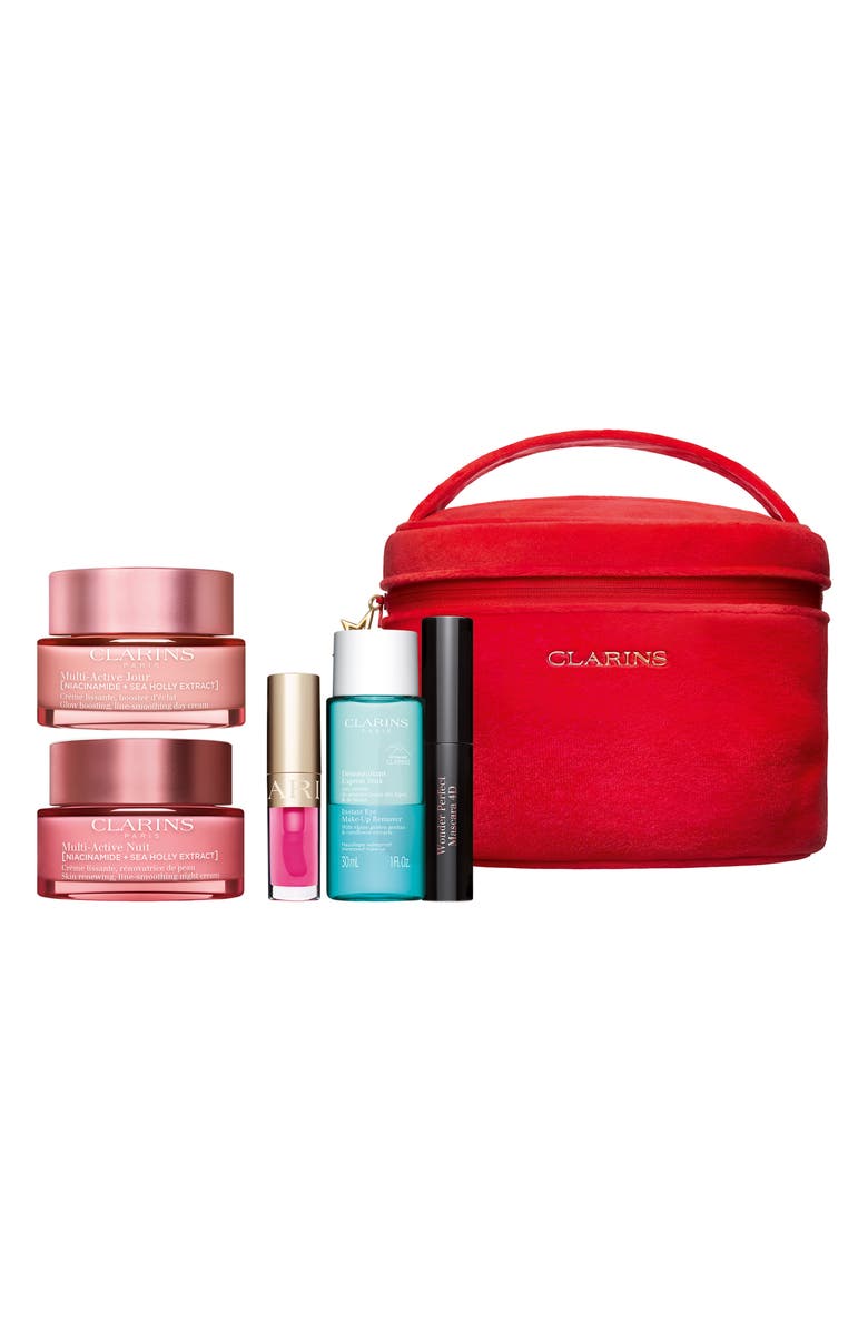 Clarins Multi-Active Luxury Skincare Set for Lines, Pores, Glow ...
