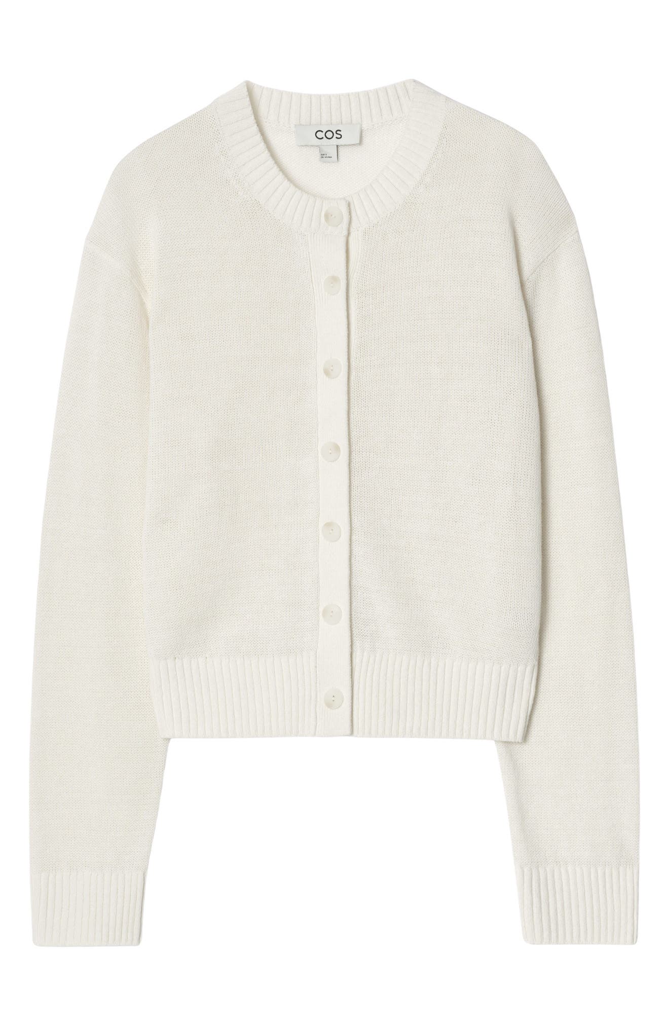 COS Pecan Recycled Linen Cardigan | Nordstrom