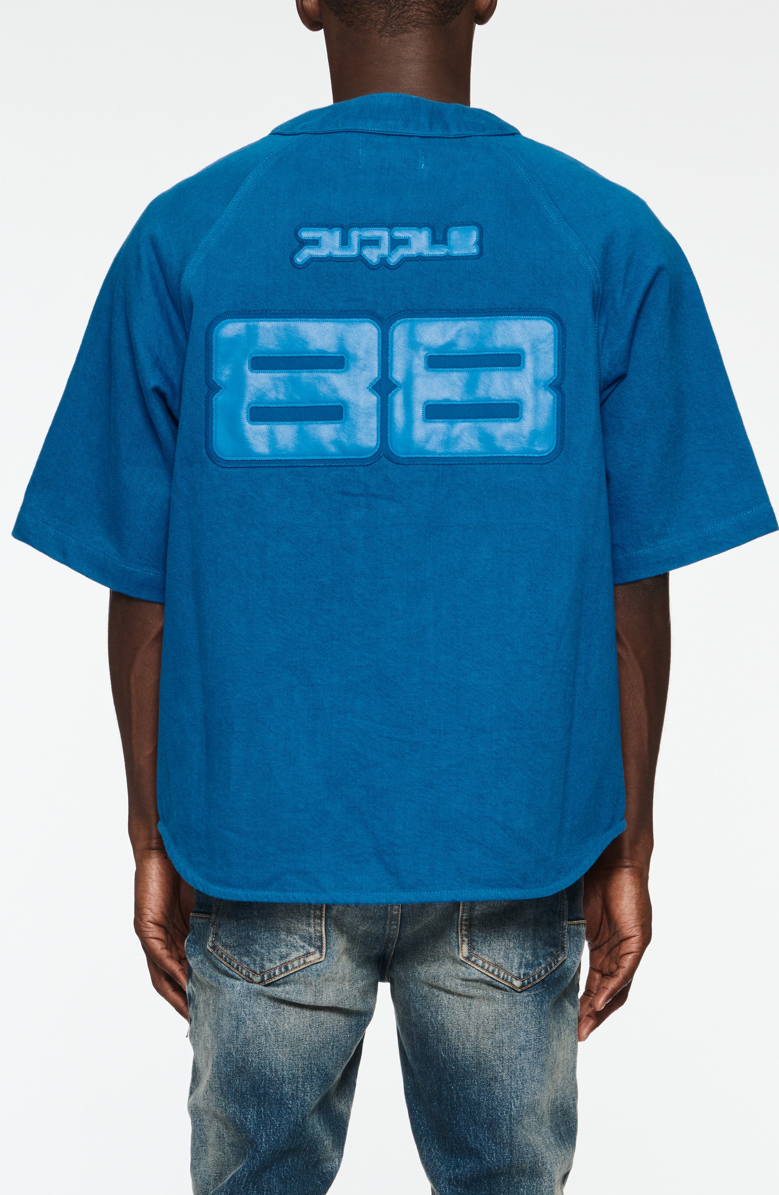 PURPLE BRAND Logo Cotton Baseball Shirt | Nordstromrack