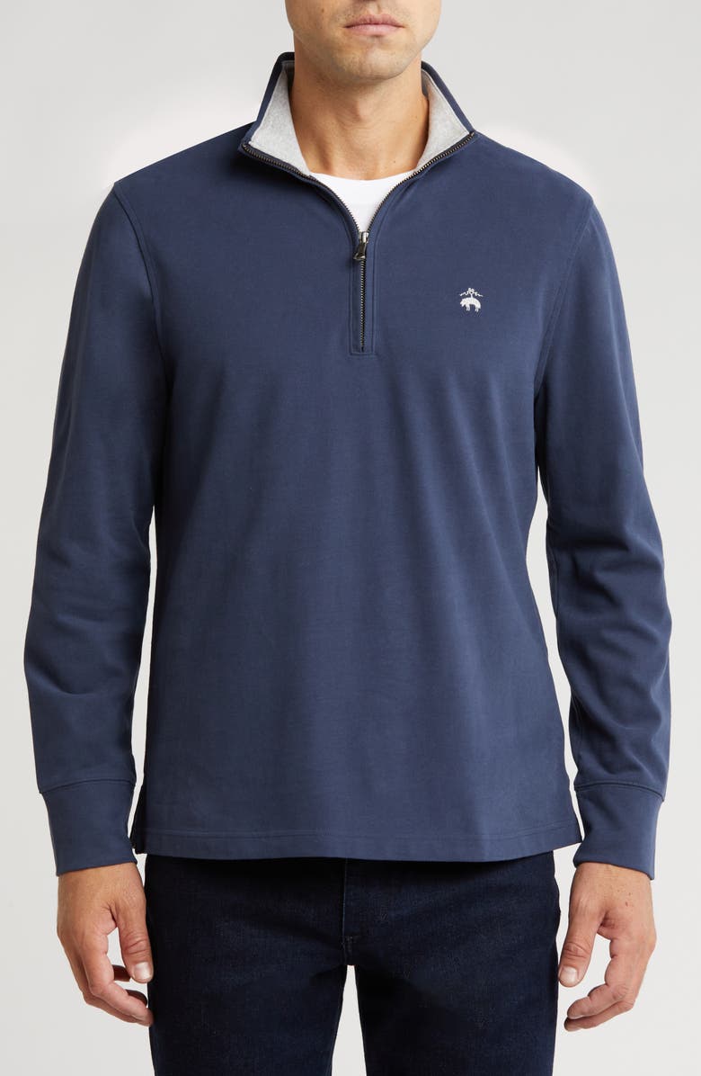 Brooks Brothers Cotton Jersey Half Zip Pullover | Nordstromrack