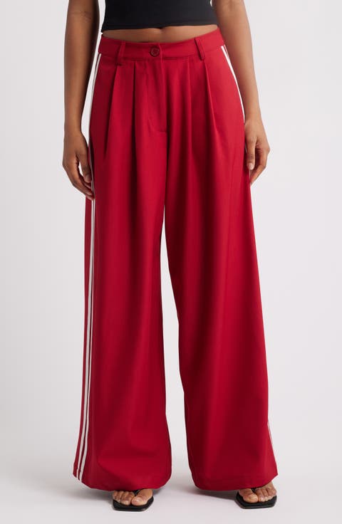 Women's Red Wide-Leg Pants | Nordstrom