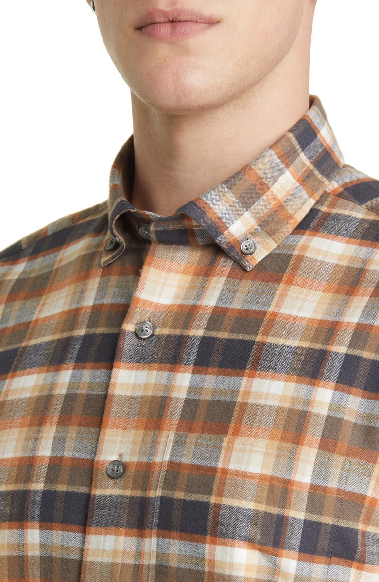 Scott Barber Plaid Flannel Button-Down Shirt | Nordstrom