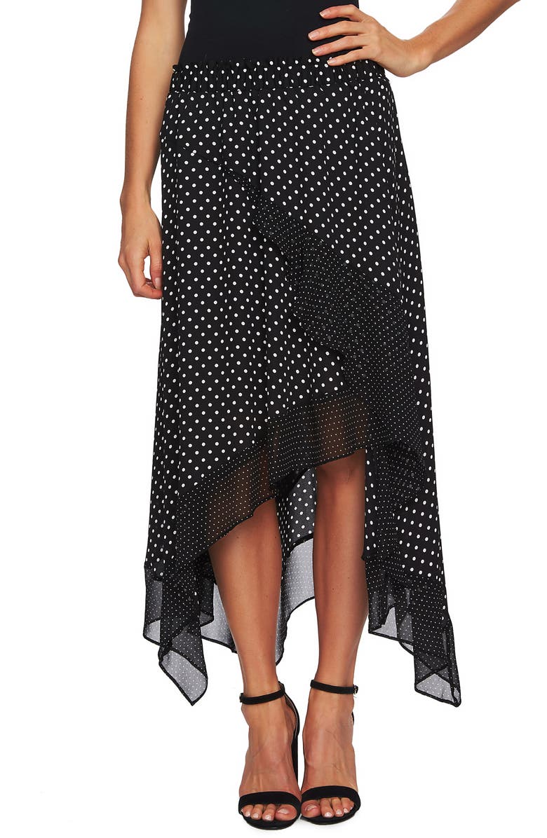 CeCe Mix Dot Tiered Skirt | Nordstrom