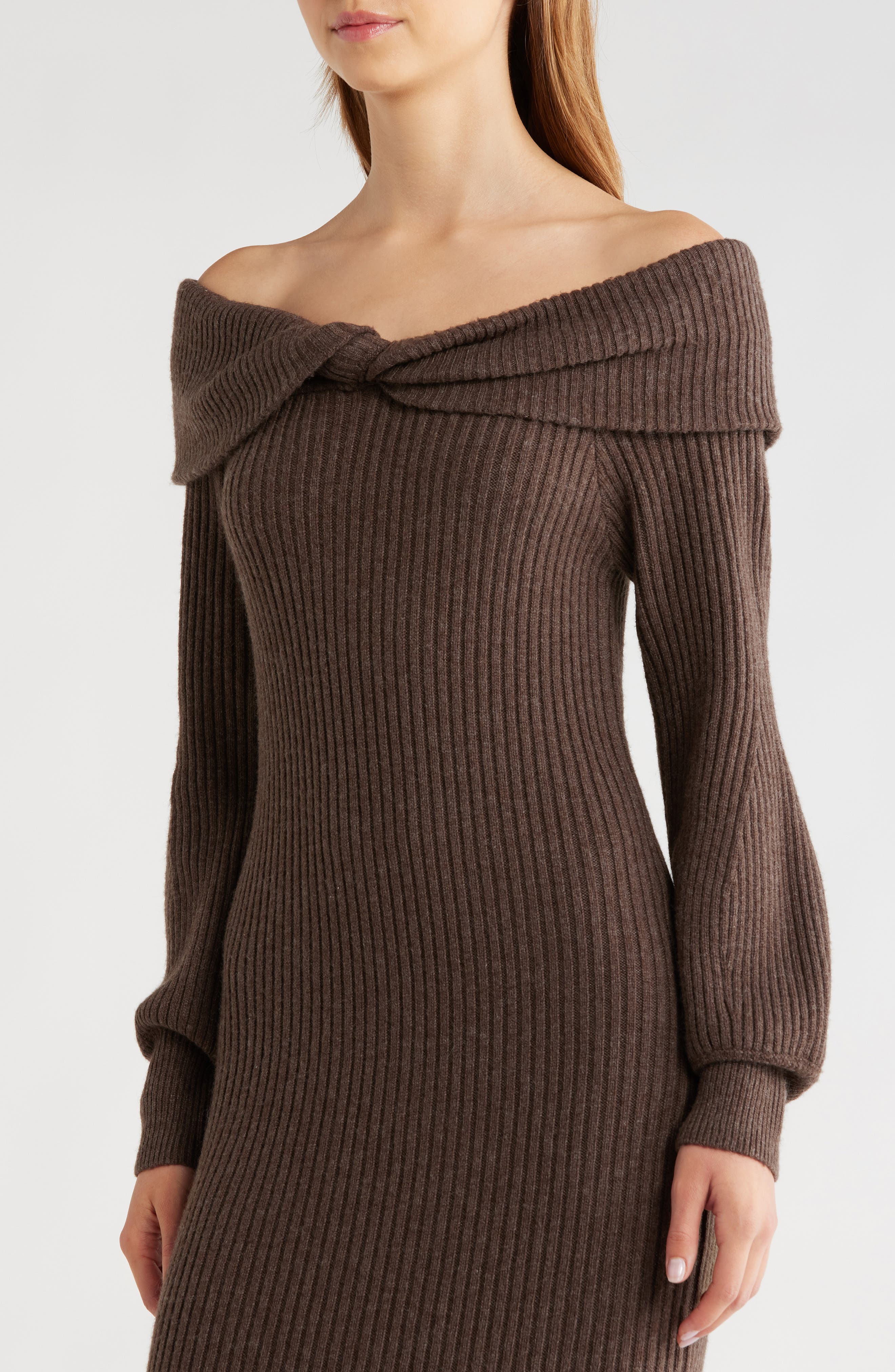 ASTR the Label Tilde Long Sleeve Rib Sweater Dress | Nordstrom