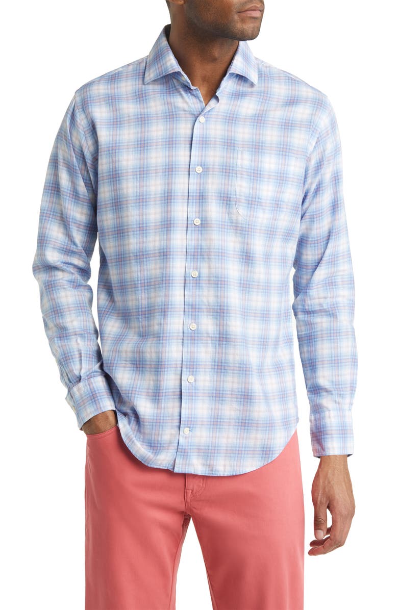 Peter Millar Western Plaid Button-Up Shirt | Nordstrom