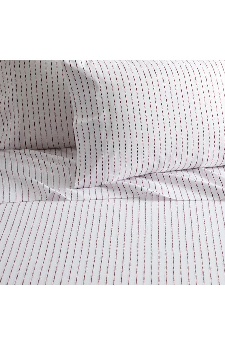 CHIC Karley White & Wine Red Dot Microfiber Sheet Set - Queen Size ...