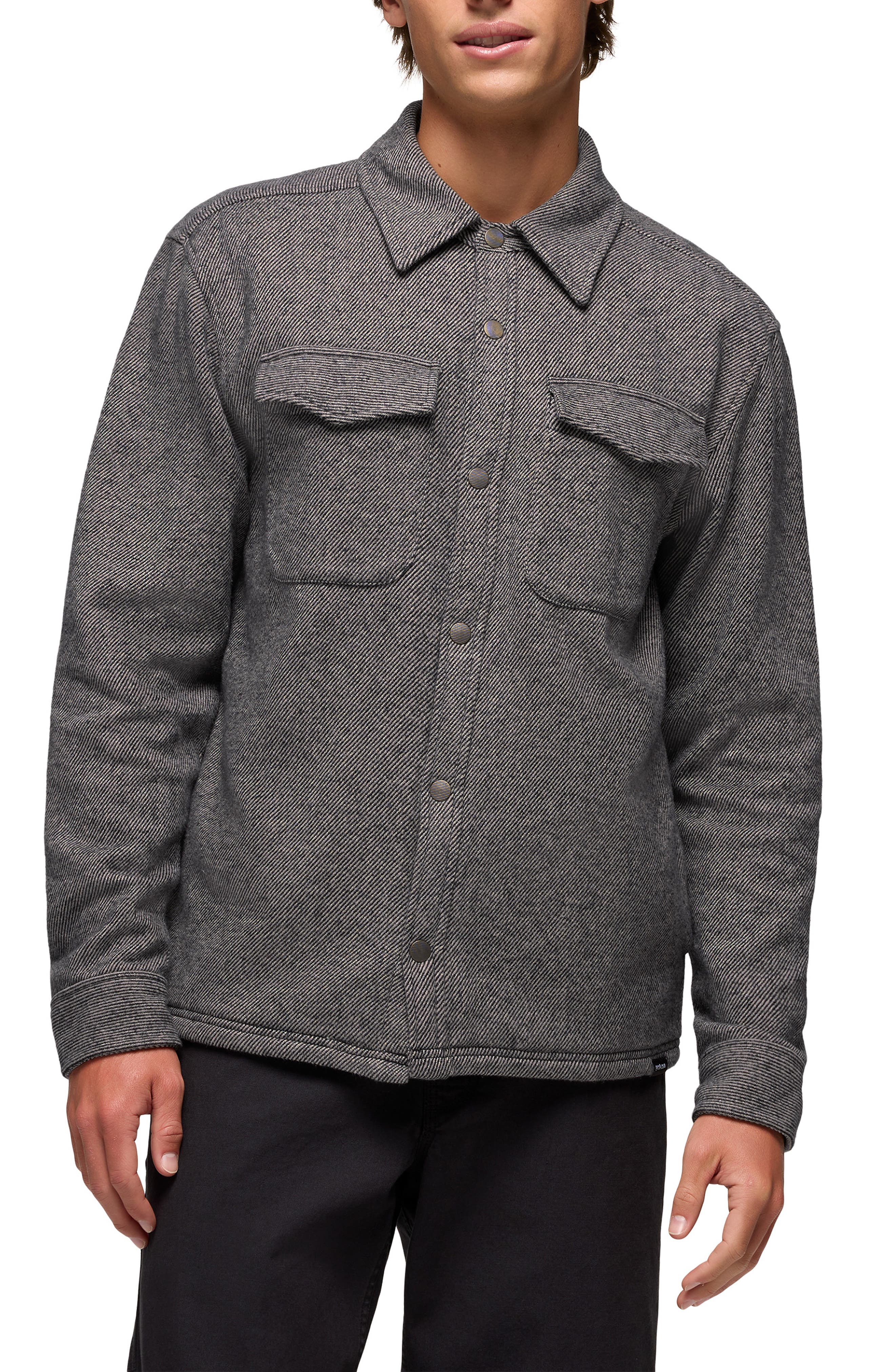 prAna Happy Camp Flannel Snap-Up Shirt Jacket | Nordstrom