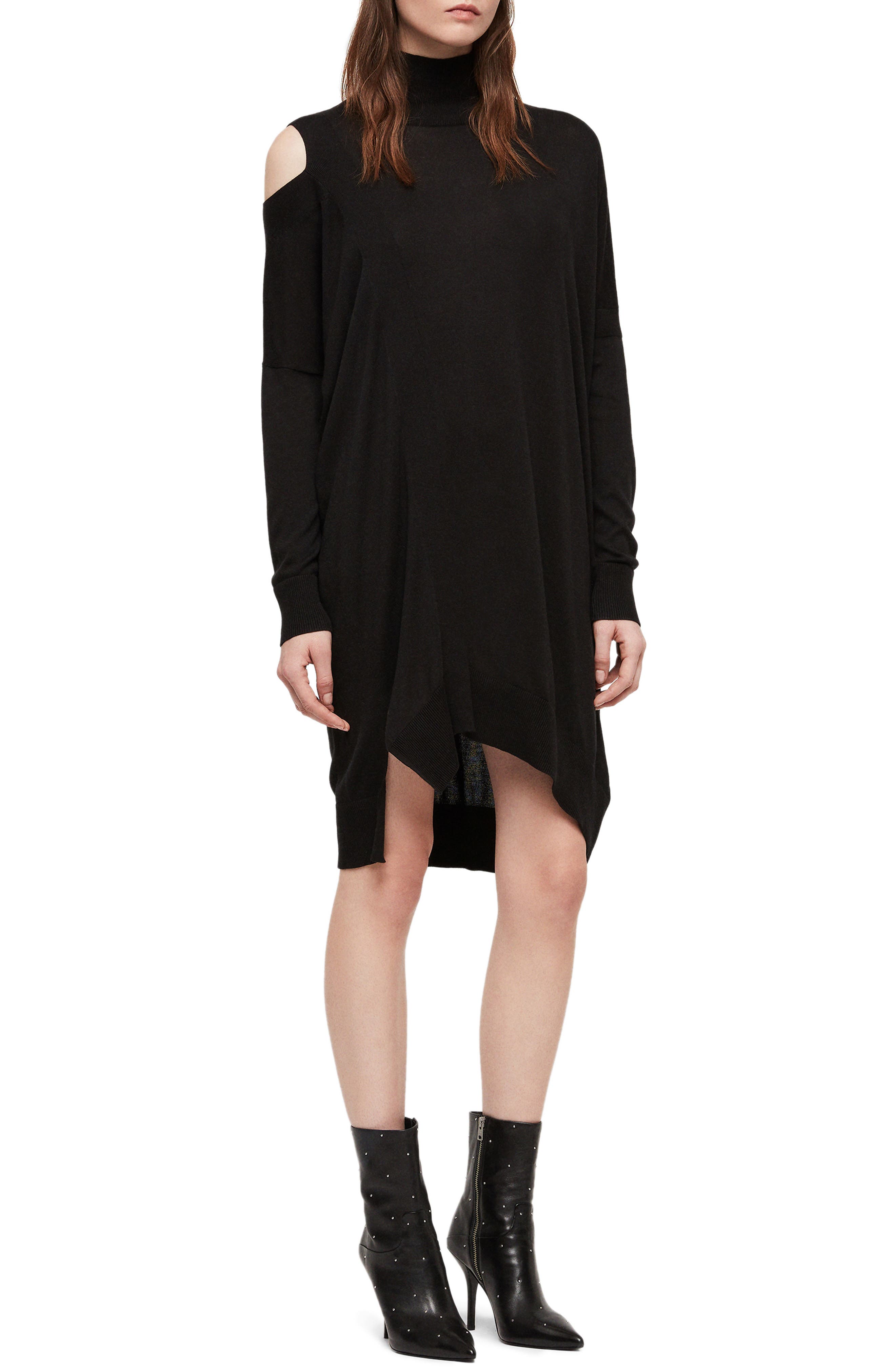 AllSaints Cecily Turtleneck Sweater Dress | Nordstromrack