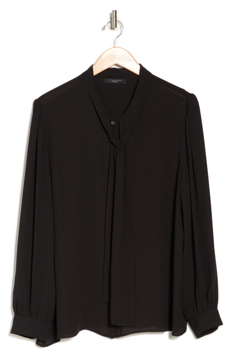 T Tahari Tie Neck Button-Up Shirt | Nordstromrack