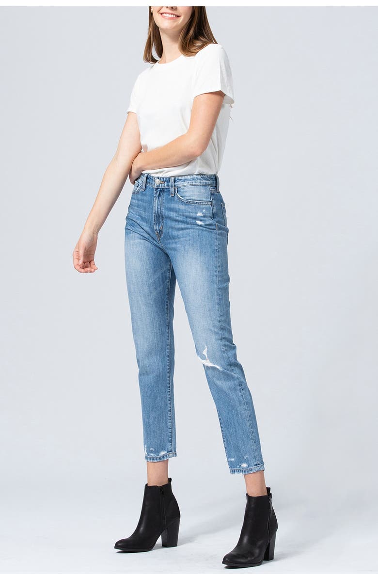 VERVET BY FLYING MONKEY Loleta Distressed High Waist Mom Jeans ...