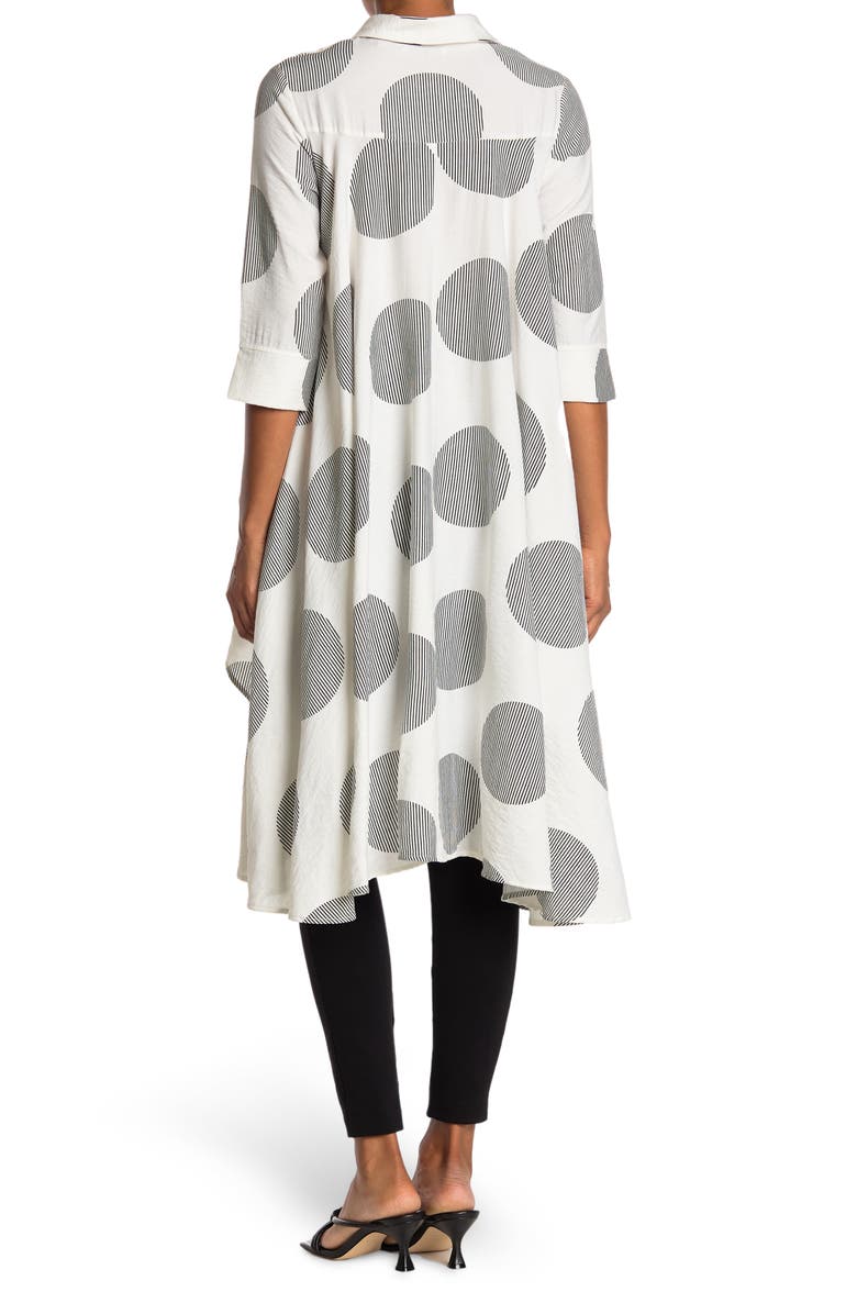 PATRIZIA LUCA Elbow Length Sleeve Button Down High/Low Blouse ...