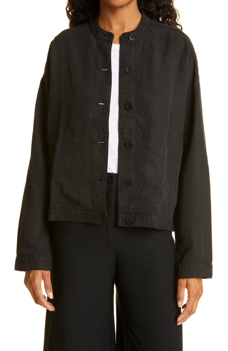 Eileen Fisher Band Collar Jacket | Nordstromrack