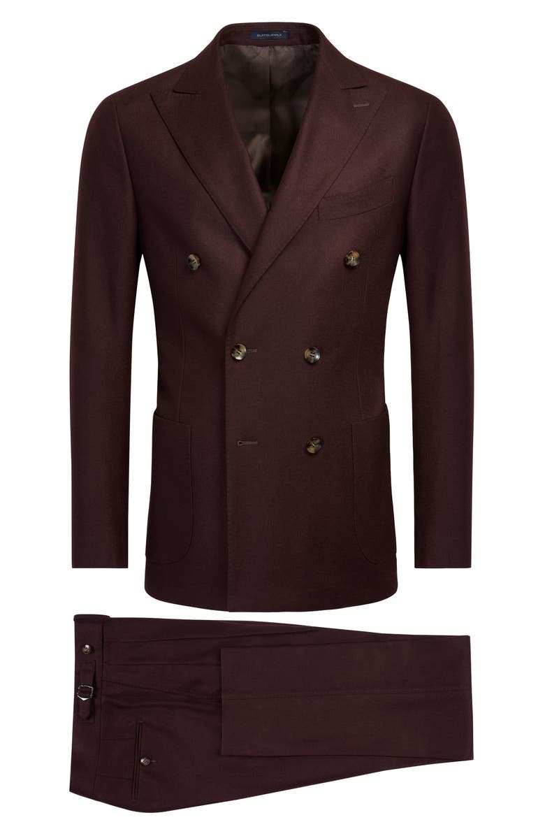 Suitsupply Havana Slim Fit Double Breasted Solid Wool Suit | Nordstrom