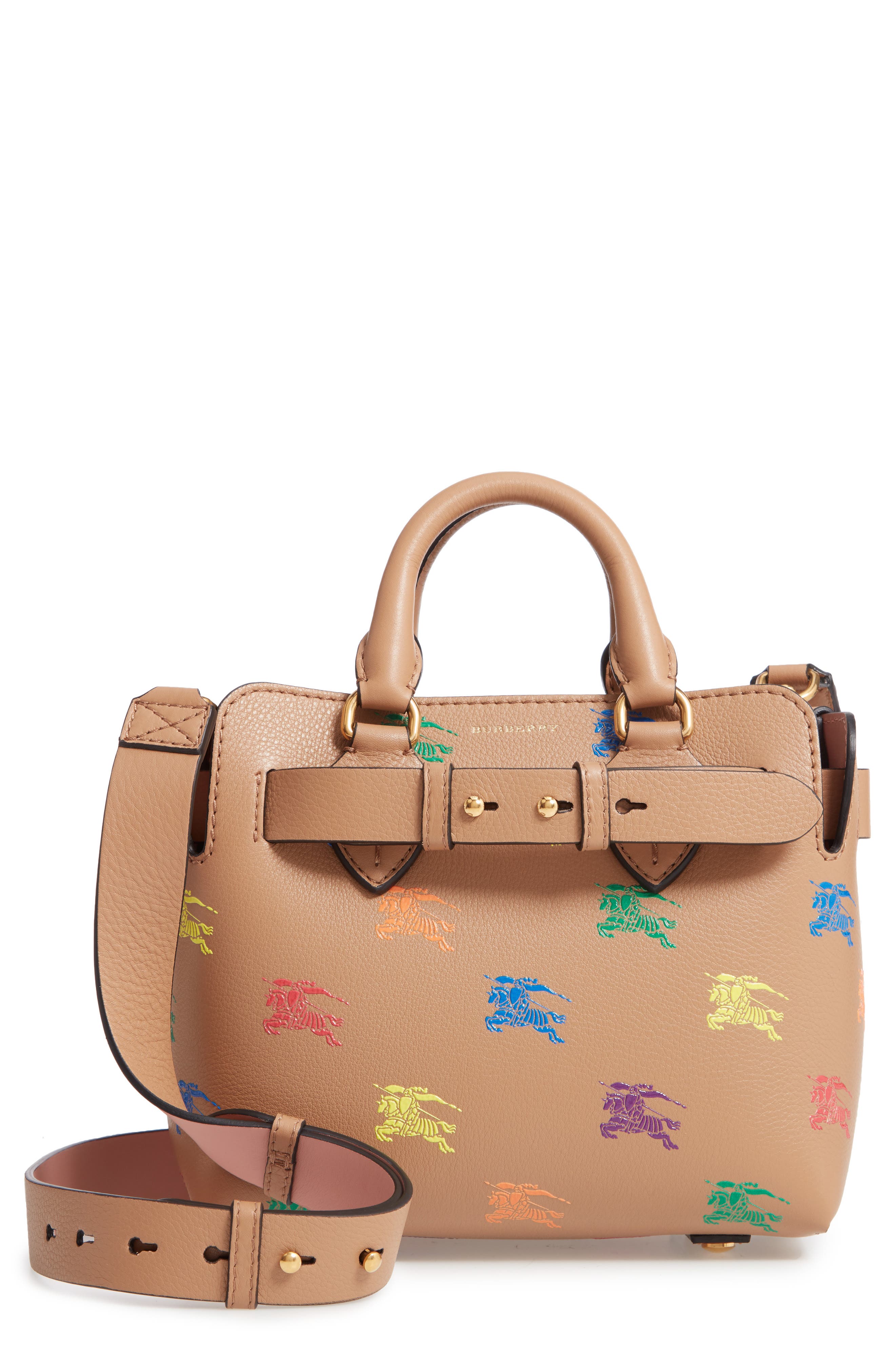 Burberry Baby Belt Bag Rainbow Logo Leather Tote | Nordstrom
