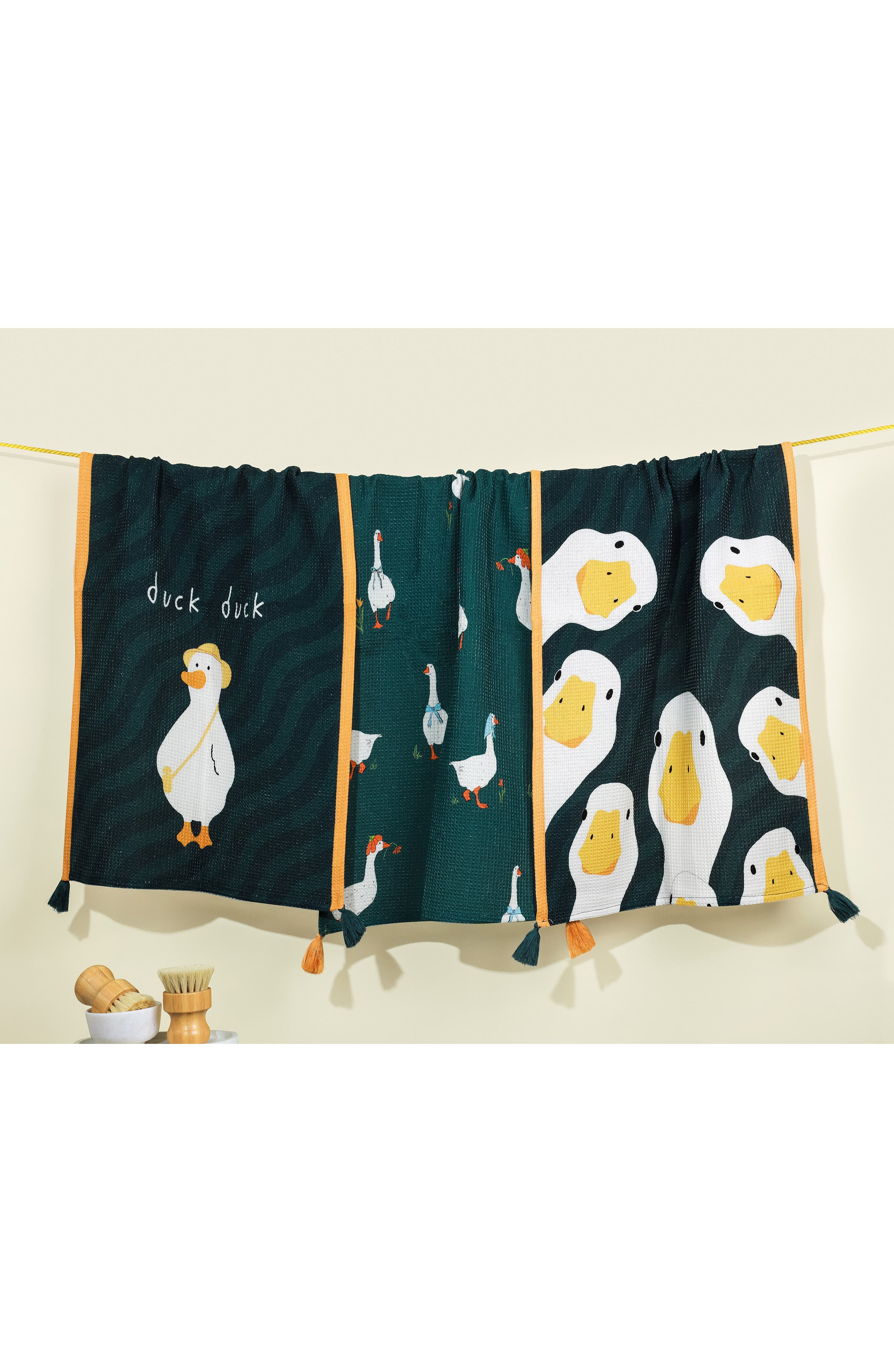 Tiramisu The Anatole Duck Set of 3 Cotton Kitchen Towels | Nordstromrack
