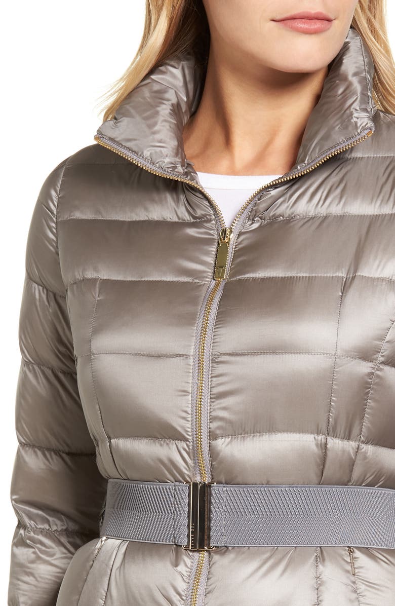 Ted Baker London Puffer Jacket with Faux Fur Collar | Nordstrom