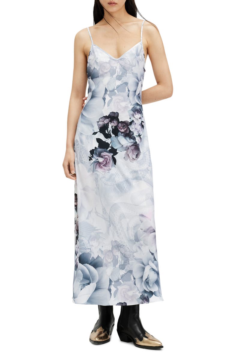 AllSaints Bryony Valley Floral Midi Slipdress | Nordstromrack
