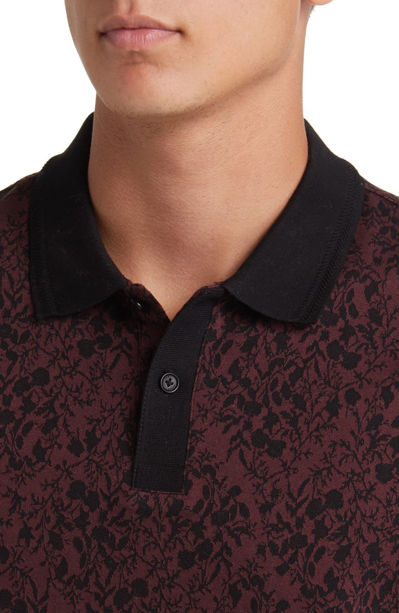 Ted Baker London Ealis Regular Fit Floral Jacquard Polo | Nordstrom