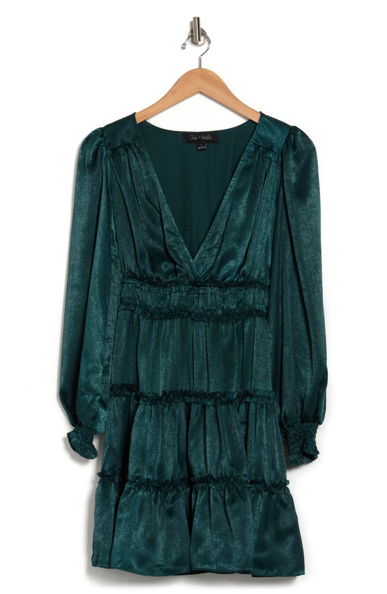 OAK AND TRELLIS Ruffle Trim Tiered Dress | Nordstromrack