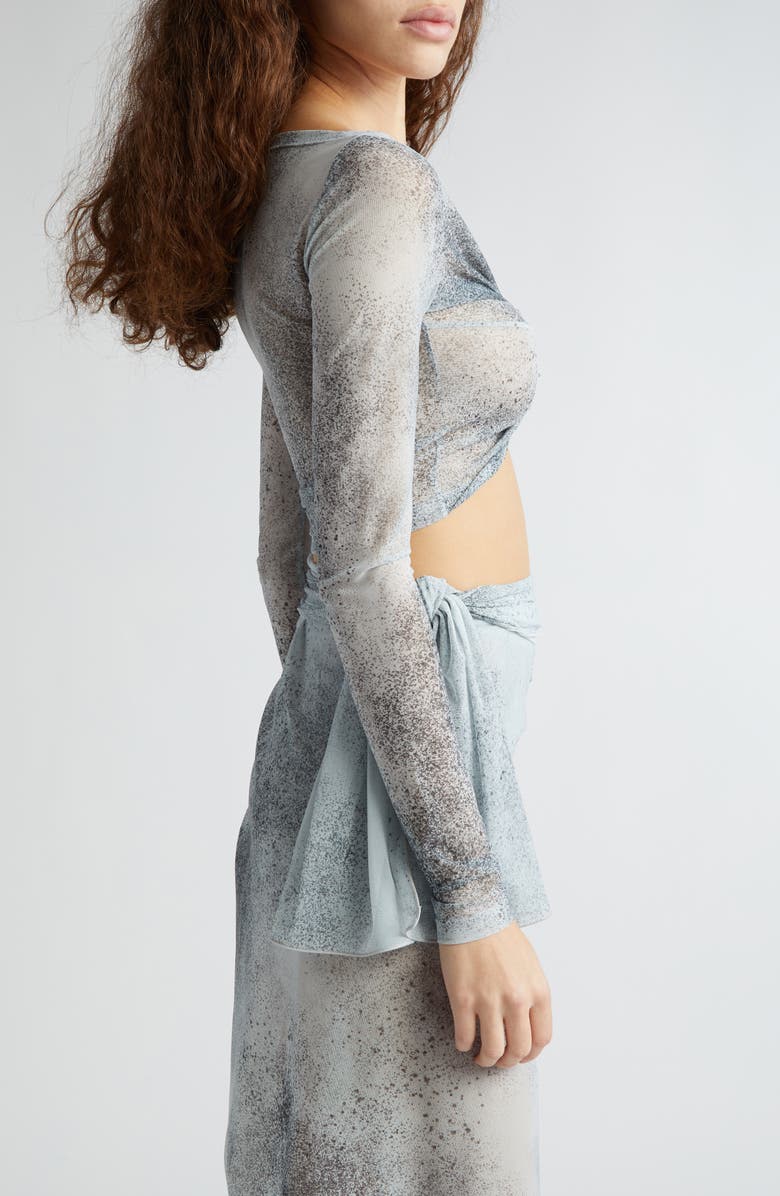 MACCAPANI Angela Long Sleeve Twisted Crop Top | Nordstromrack