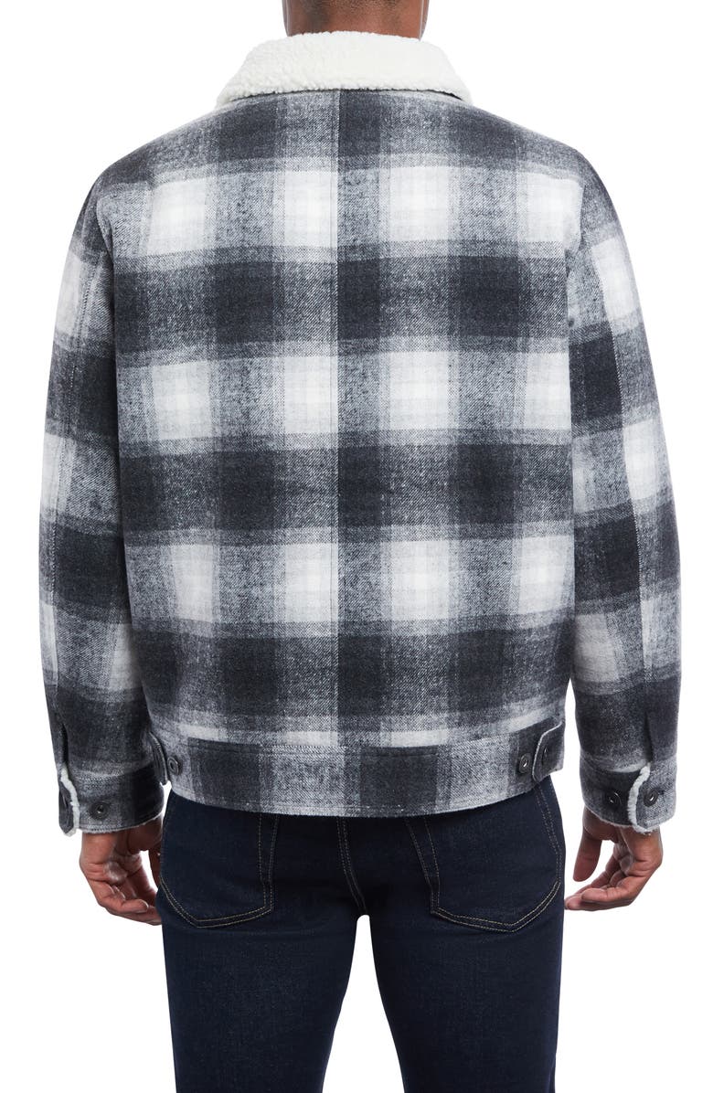 Lucky Brand Thanos Wool Buffalo Plaid Faux Shearling Jacket | Nordstromrack