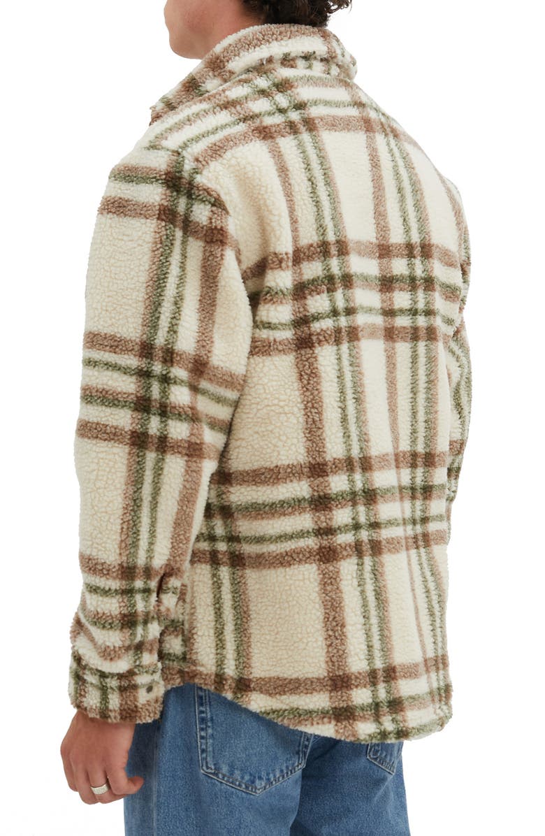 Point Zero Plaid High Pile Fleece Overshirt | Nordstromrack