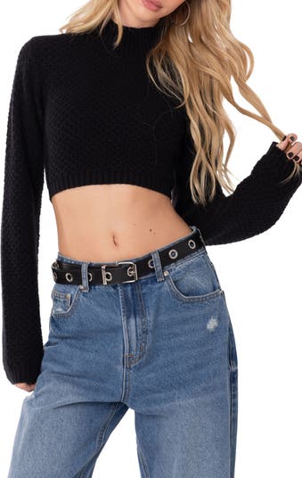 EDIKTED Brynn Open Back Crop Sweater | Nordstrom