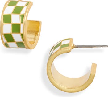 Madewell Checker Huggie Hoop Earrings | Nordstromrack