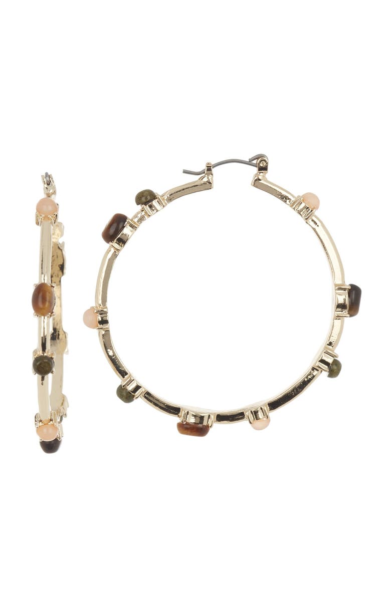 14th & Union Multicolored Stone Hoop Earrings | Nordstromrack