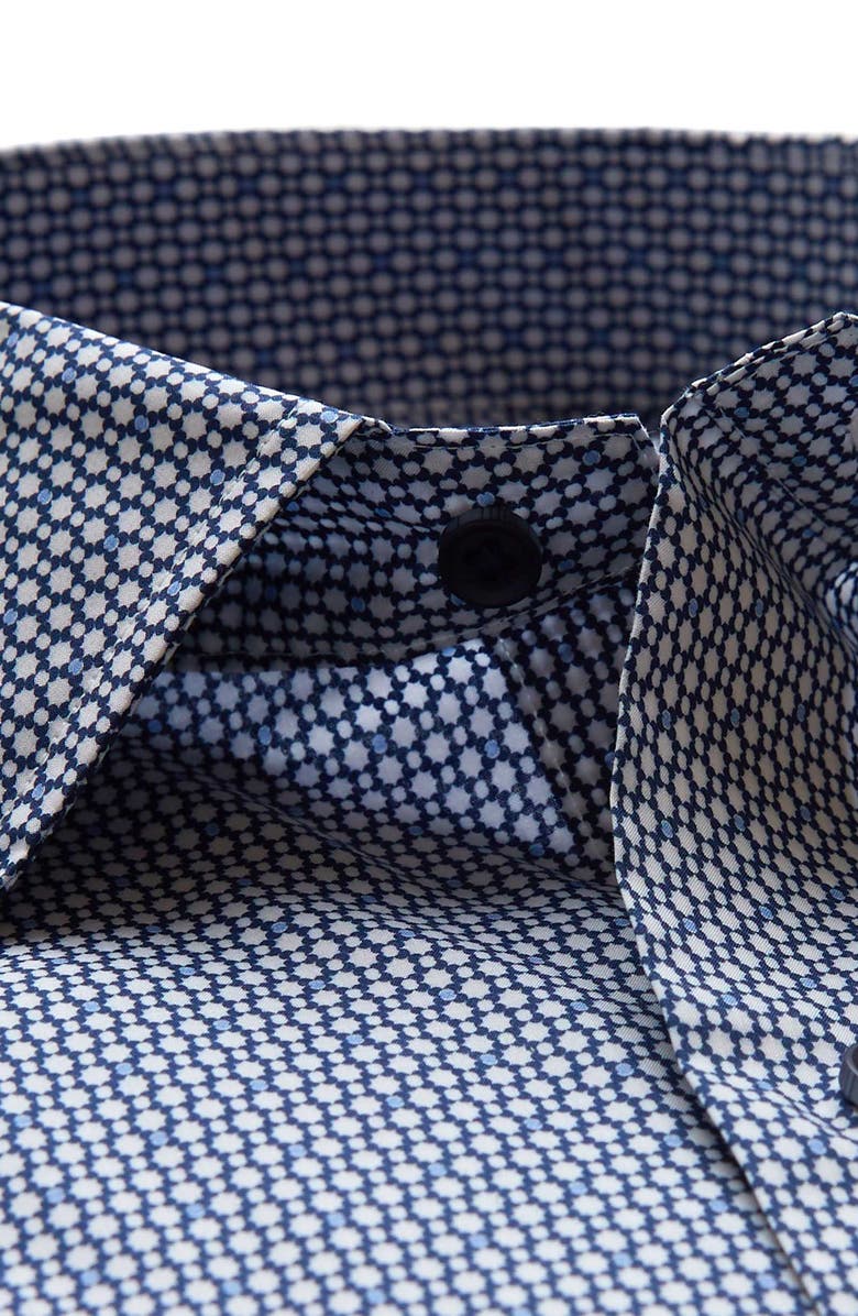 David Donahue Men's Medallion Print Short Sleeve Button-Up Shirt ...